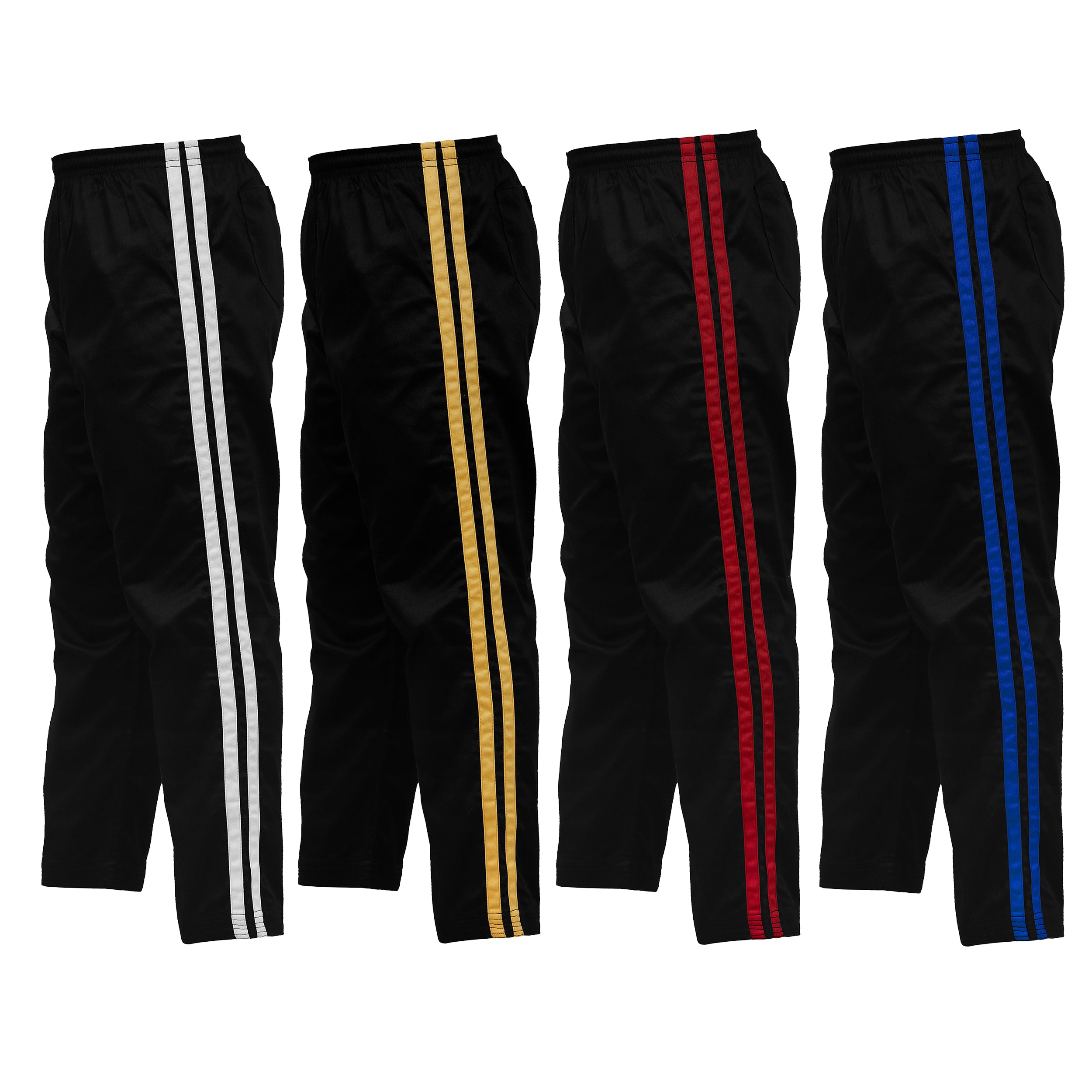 PFGSports - Striped Karate Pants Boxing MMA Muay Thai Kung fu Martial Arts